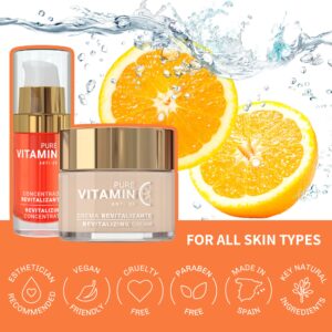 Noche Y Dia Hydrating and Moisturizing Vitamin C Bundle - Vitamin C Serum & Vitamin C Face Cream