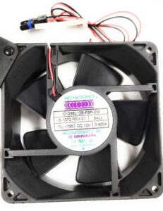 g1238l12b-fsr-em 120mm x 38 mm 12vdc fan .4 amp w/fingerguard 2 wire