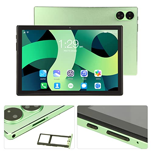 Tablet, 4GB RAM 128GB ROM Tablet PC 2 Card Slots 100-240V 2.4G 5G WiFi 128GB Expandable Octa-core CPU Green US Plug