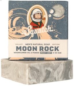 dr. squatch limited edition all natural bar soap for men with heavy grit, moon rock