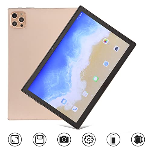 Kids Tablet, 4G Calling Gold 10 Inch 100-240V Writing Tablet US Plug