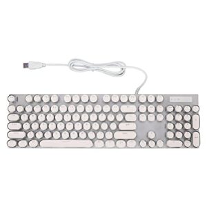 Mechanical Gaming Keyboard, Mechanical Keyboard RGB Backlight Ergonomic Design 104 Keys Typewriter Style for Office Red Switch