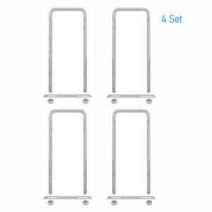 FOCMKEAS 4 Sets 304 Stainless Steel Square U-Bolts 2-3/4"(70mm)Inner Width, 7.09"(180mm)Length Stainless M8 with Nuts, Frame Plate, Accessories for Automobiles Trailer, Boat Trailer Industrial Parts