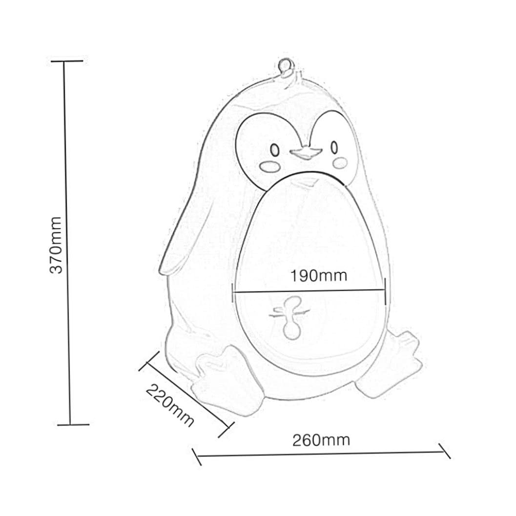 KUYYFDS Baby Boys Toilet Potty Cartoon Penguin Toddler Standing Potty Toilet Urinal with Funny Aiming Target for Boy Black Potties