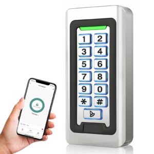 wireless wifi access control keypad, metal stand-alone door access control system, em card reader, weatherproof, backlight, tuya wireless entry security access controller for garage, office