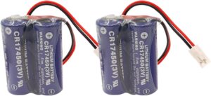 battemall cr17450-2wk27 / d80ub016170 3v replacement plc battery 2*cr17450 battery pack for 2cr17450 3v battery