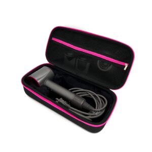 litteca hard case for dyson hair dryer hard travel storage caring case with all attachments pink zipper