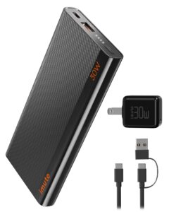 imuto slim portable charger, 30w pps bundle super fast charging power bank with usb-c pd power bank external battery, compatible with samsung galaxy s23 s22, ipad pro, iphone 15/14/13 pro max, pixel