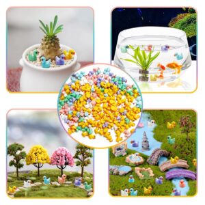 200 Pieces Mini Resin Ducks Yellow Tiny Duckies Decoration DIY