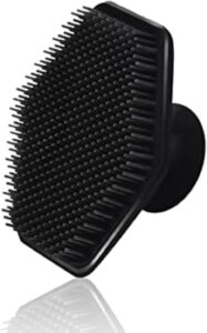 vwmyq face scrubber, silicone face scrubber for men, gentle exfoliator pad & massager, facial cleansing/wash brush - removes dead & dry skin（black）