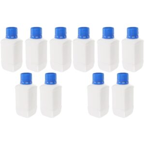 ultechnovo 10 pcs reagent plastic bottle laboratory chemical reagent bottles sample sealing square bottle sample storage square bottle container with lid liquid bottle white wide mouth