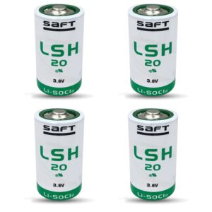 battemall (4-pack lsh20 3.6 volt d 13000mah lithium battery for lsh20 battery er34615m lithium battery non-rechargeable