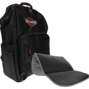 Harley-Davidson Embroidered Bar & Shield Diaper Canvas Backpack - Black