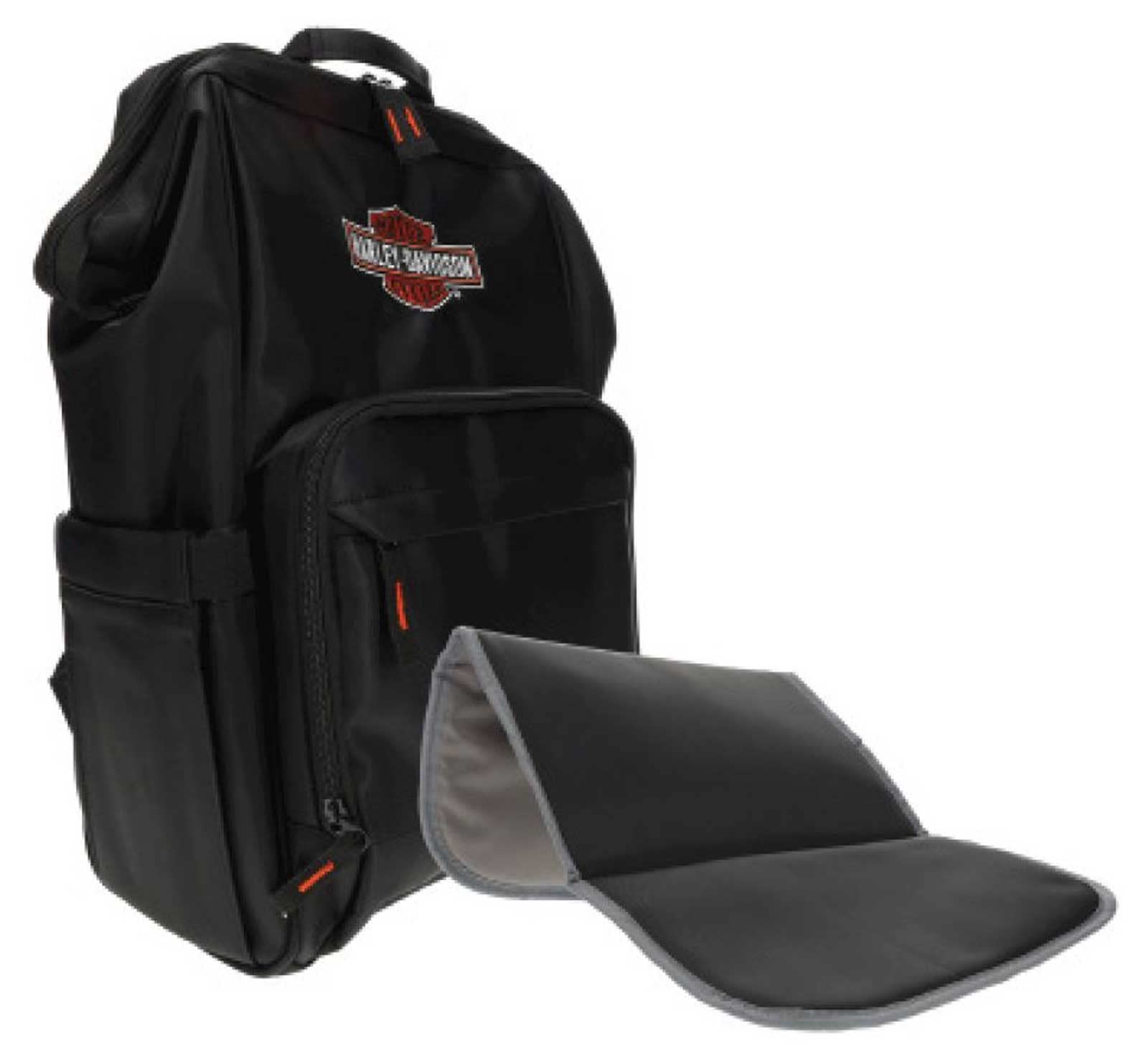 Harley-Davidson Embroidered Bar & Shield Diaper Canvas Backpack - Black