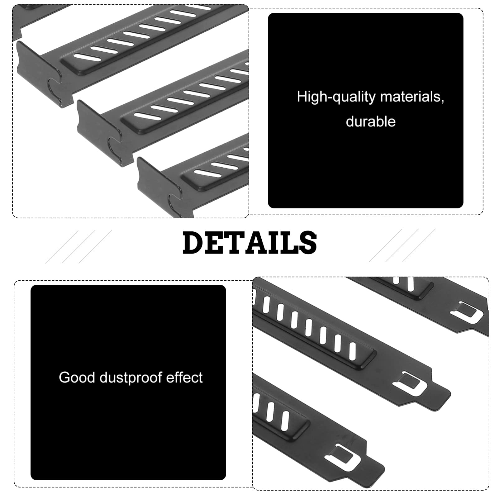 20pcs Graphics Card Bezel Pci Slot Blanking Plate Slot Cover for Computer Case Computer Chassis Block Pci Slot Cover Expansion Blank Plate Chassis Bits Block Vented Slot Cover