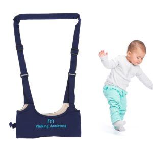 filfeel baby walker baby walking harness adjustable handheld kids walker helper walking learning helper for toddler 8-20 months(navy blue)