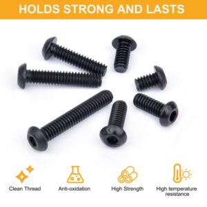 Black Bolts and Nuts Washers Kit, Hex Flange Bolt Assortment, Full Coarse Thread