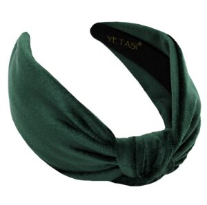 velvet green headbands women for christmas, headbands girls headbands trendy, womens headbands are knotted headbands for women's hair, cute headbands for women, top knot fashion designer headband