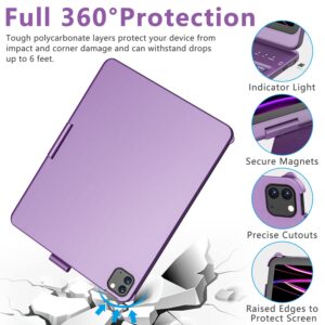 iPad Pro 11 inch Case with Keyboard, iPad Air 5/Air 4 10.9 inch Keyboard Case with Trackpad, Keyboard Case for iPad Air 5/Air 4 and iPad Pro 1-4 Gen, Backlit 10 Color & 360 Screen Rotation -Purple