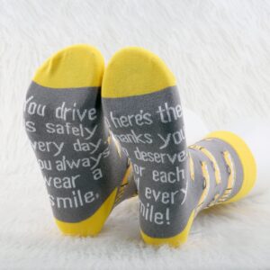 MBMSO 2 Pair School Bus Driver Socks School Bus Driver Appreciation Gifts Thank You Gifts School Bus Monitor Gifts Bus Driver Socks (2 Pair School Bus Driver Socks)