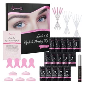 Beauty7 Upgraded Lash Lift Kit Eyelash Extension Kit Lash Perm Kit Eyelash Lifting Lash Curling Semi-Permanent Curling Perming Wave Professional Salon at Home (Lash Kit 5 Packs)