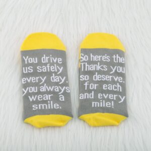 MBMSO 2 Pair School Bus Driver Socks School Bus Driver Appreciation Gifts Thank You Gifts School Bus Monitor Gifts Bus Driver Socks (2 Pair School Bus Driver Socks)