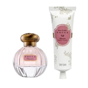 tocca eau de parfum (50 ml) and hand cream (120 ml) in cleopatra - warm floral, grapefruit, jasmine, vanilla musk