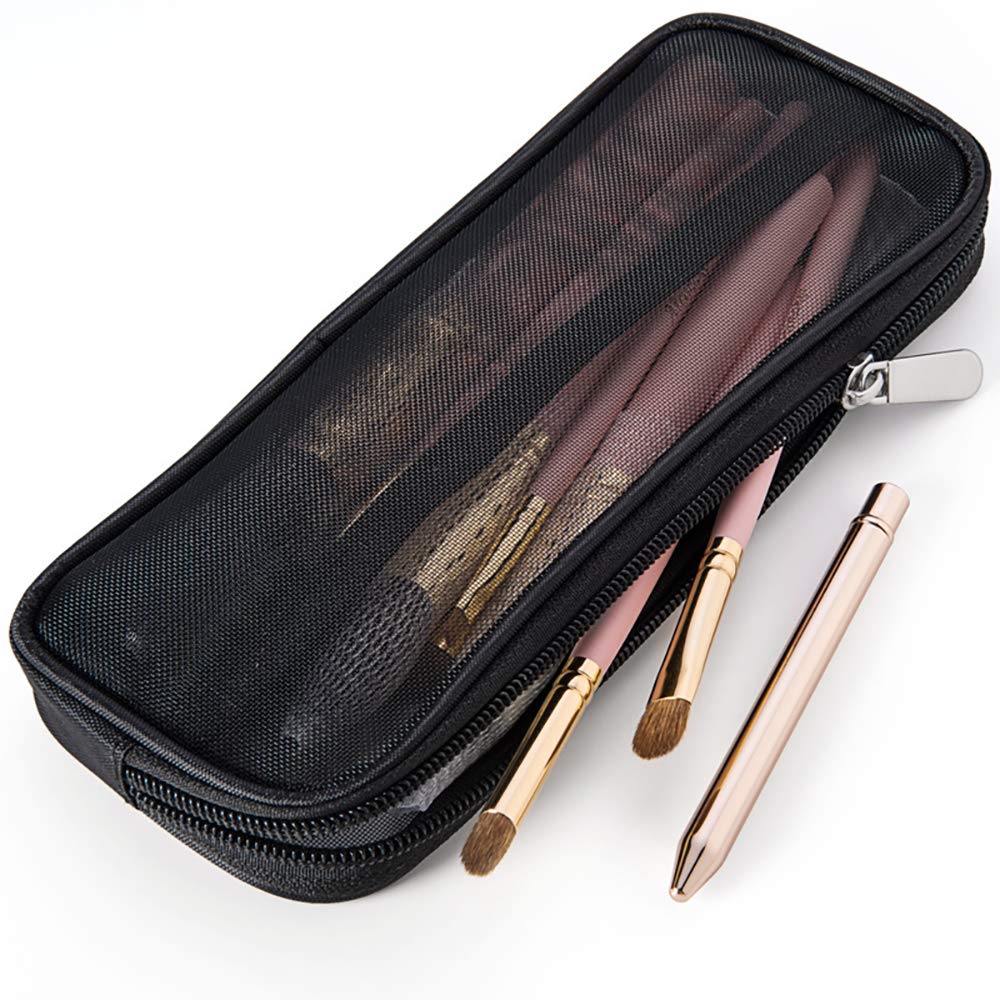 Mesh Makeup Brush Pouch Breathable Mesh Toiletry Bag Travel Toothbrush Bag Multifunctional Cosmetic Organizer for Men Women