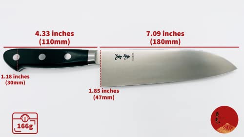 Japanese Chef Knife Santoku: Three Virtue Blade | Multi-Utility Chef Knife, Authentic Blade Made in Japan