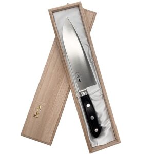 japanese chef knife santoku: three virtue blade | multi-utility chef knife, authentic blade made in japan