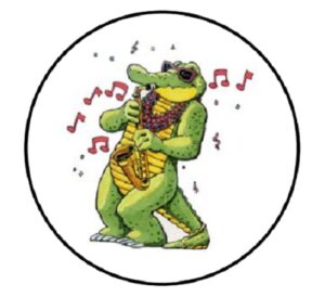 48 pcs mardi gras alligator horn label​​ stickers envelope seals labels round tags, stamps sticker for gift cards, envelopes, boxes for holiday, birthday, christmas