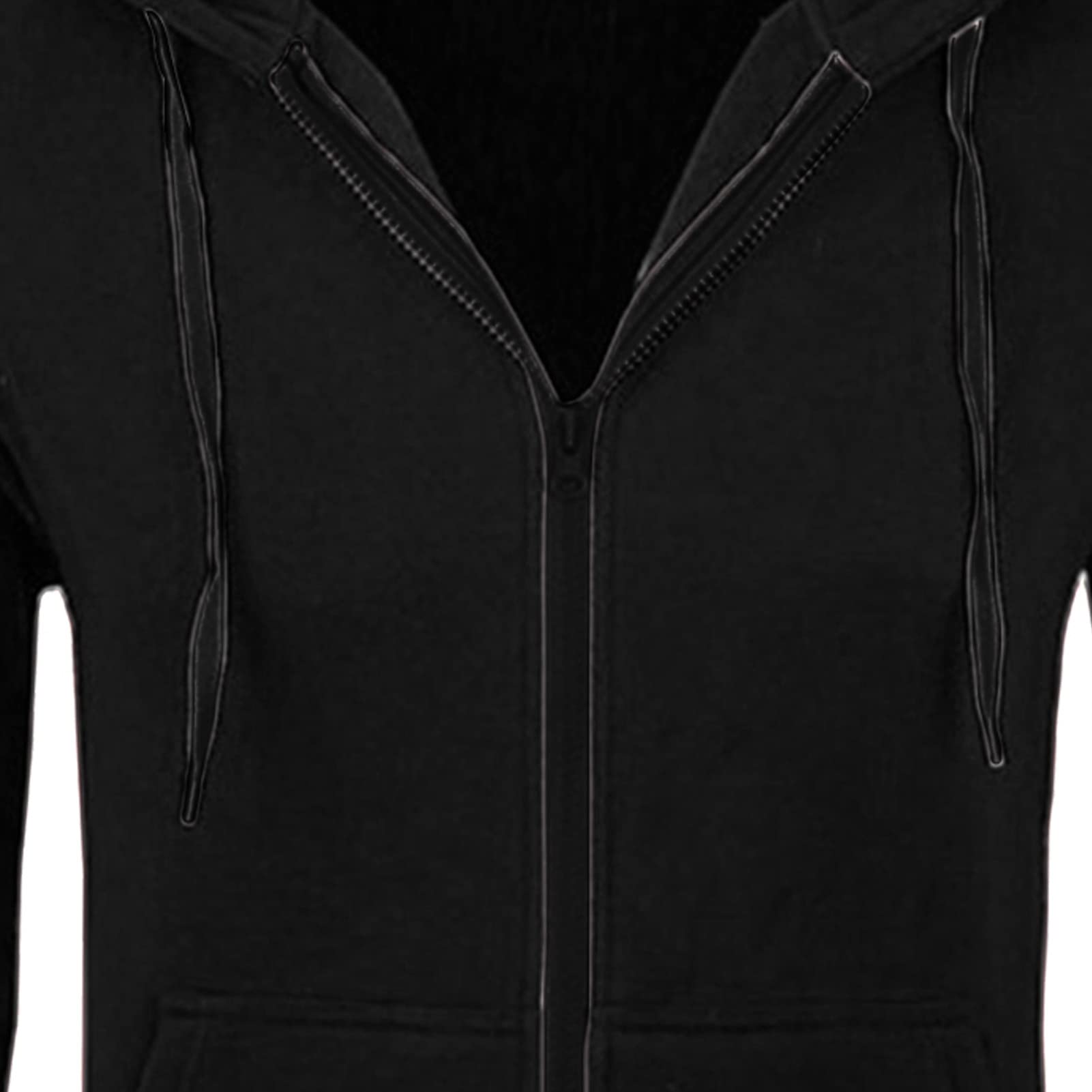 Maiyifu-GJ Men Full Zip Slim Fit Hoodies Casual Solid Gym Hooded Sweatshirt Long Sleeve Lightweight Hoodie With Kanga Pocket (Black,X-Large)