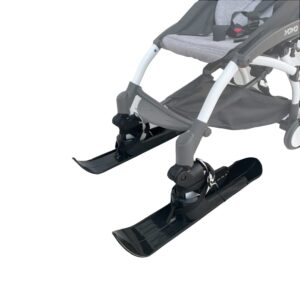 universal ski plate for baby buggy and pet carts, snow or beach stroller glider, skiing board & beach skateboard for wheelcharis