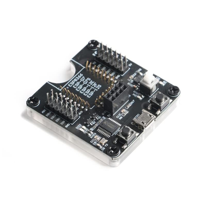 JESSINIE ESP8266 Burner Development Board Test Frame Module Downloader Support for ESP-12F ESP-07S ESP-12E ESP-01S ESP12S ESP-01 Flash Download Tool Test Board Code Burner