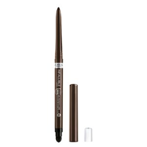 l'oreal paris infallible grip mechanical gel eyeliner pencil, smudge-resistant, waterproof eye makeup with up to 36hr wear, brown denim, 0.01 oz