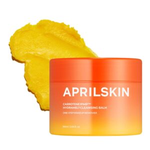 aprilskin carrotene ipmp hydromelt cleansing balm, 3.04 fl.oz, noncomedogenic, grapefruit peel oil, o-cymen-5-ol helps reduce blackheads & breakouts, for sensitive & oily skin, korean skincare