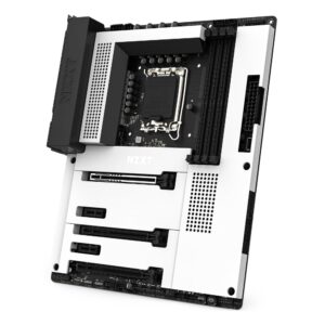 nzxt n7 z790 atx gaming motherboard - intel z790, wifi 6e, bluetooth, white