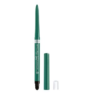 l'oreal paris infallible grip mechanical gel eyeliner pencil, smudge-resistant, waterproof eye makeup with up to 36hr wear, emerald green, 1 kit