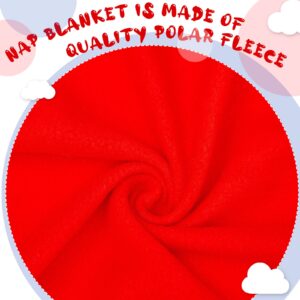 Juexica 8 Pieces Daycare Cot Blankets Children's Nap Blanket Daycare Cot Rest Time Blanket Fleece Blanket for Toddlers and Kids, 36 x 48 Inch (Red)