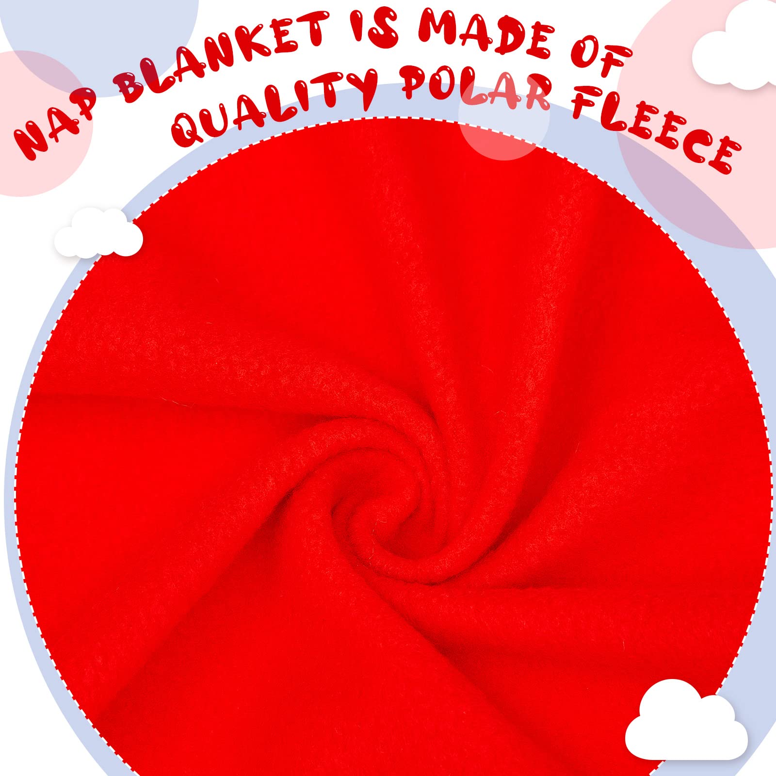 Juexica 8 Pieces Daycare Cot Blankets Children's Nap Blanket Daycare Cot Rest Time Blanket Fleece Blanket for Toddlers and Kids, 36 x 48 Inch (Red)