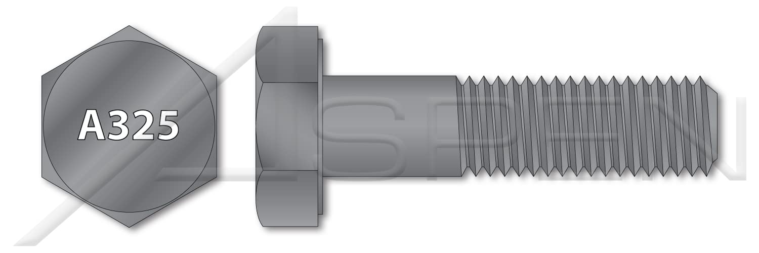 (125 pcs) 1-1/4"-7 X 3-1/4", Heavy Structural Hex Bolts, ASTM A325 Type 1, Steel