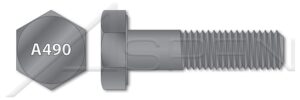 (90 pcs) 1-1/4"-7 x 4-1/2", heavy structural hex bolts, astm a490 type 1, steel, made in u.s.a.