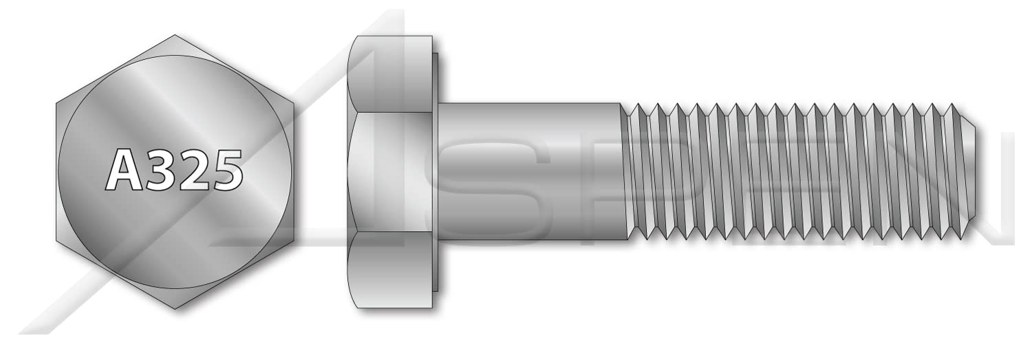 (125 pcs) 5/8"-11 X 8-1/2", Heavy Structural Hex Bolts, ASTM A325 Type 1, Steel, Hot Dip Galvanized, Made in U.S.A.