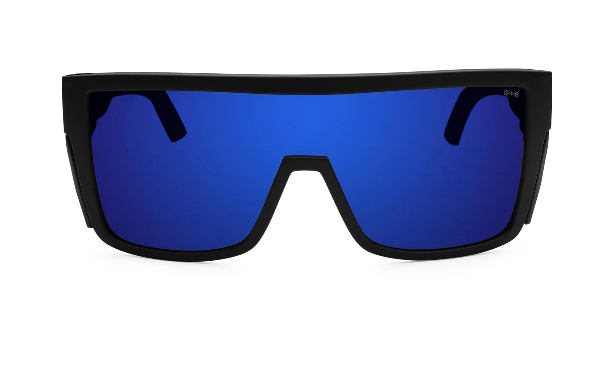 BOMBER Saftey Glasses for Men and Women, Blue Mirror Safety Lens, with Matte Black Square Frame and Non Slip Foam lining, Removable Side Shields included, z87 Compliant - BZ103BM