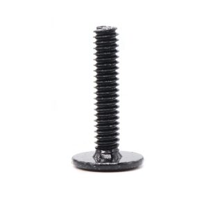 1/4"-20 x 1.18 Inches Joint Connecting Bolts Screws, Black, Full Thread, 12 Pack