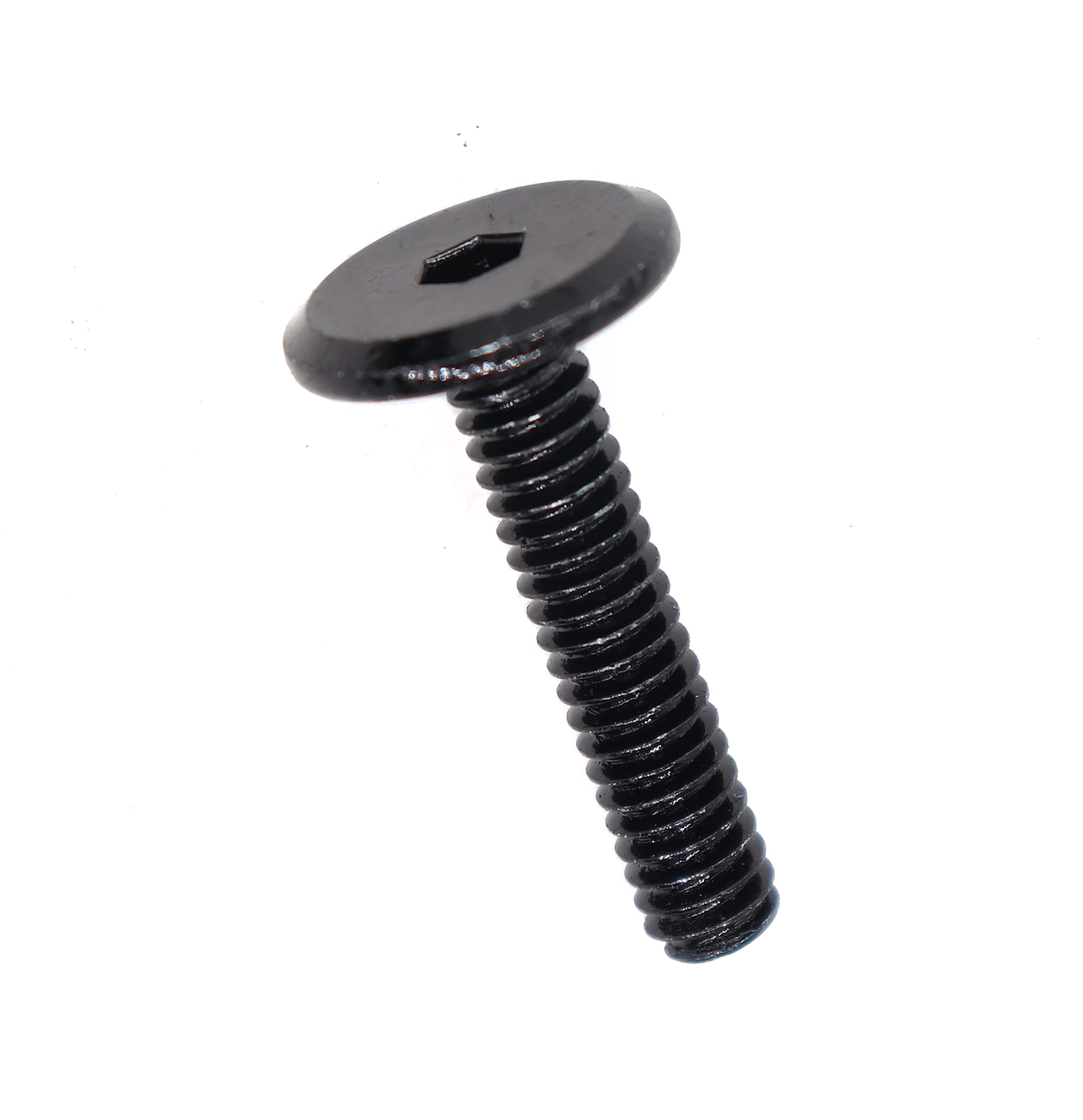 1/4"-20 x 1.18 Inches Joint Connecting Bolts Screws, Black, Full Thread, 12 Pack