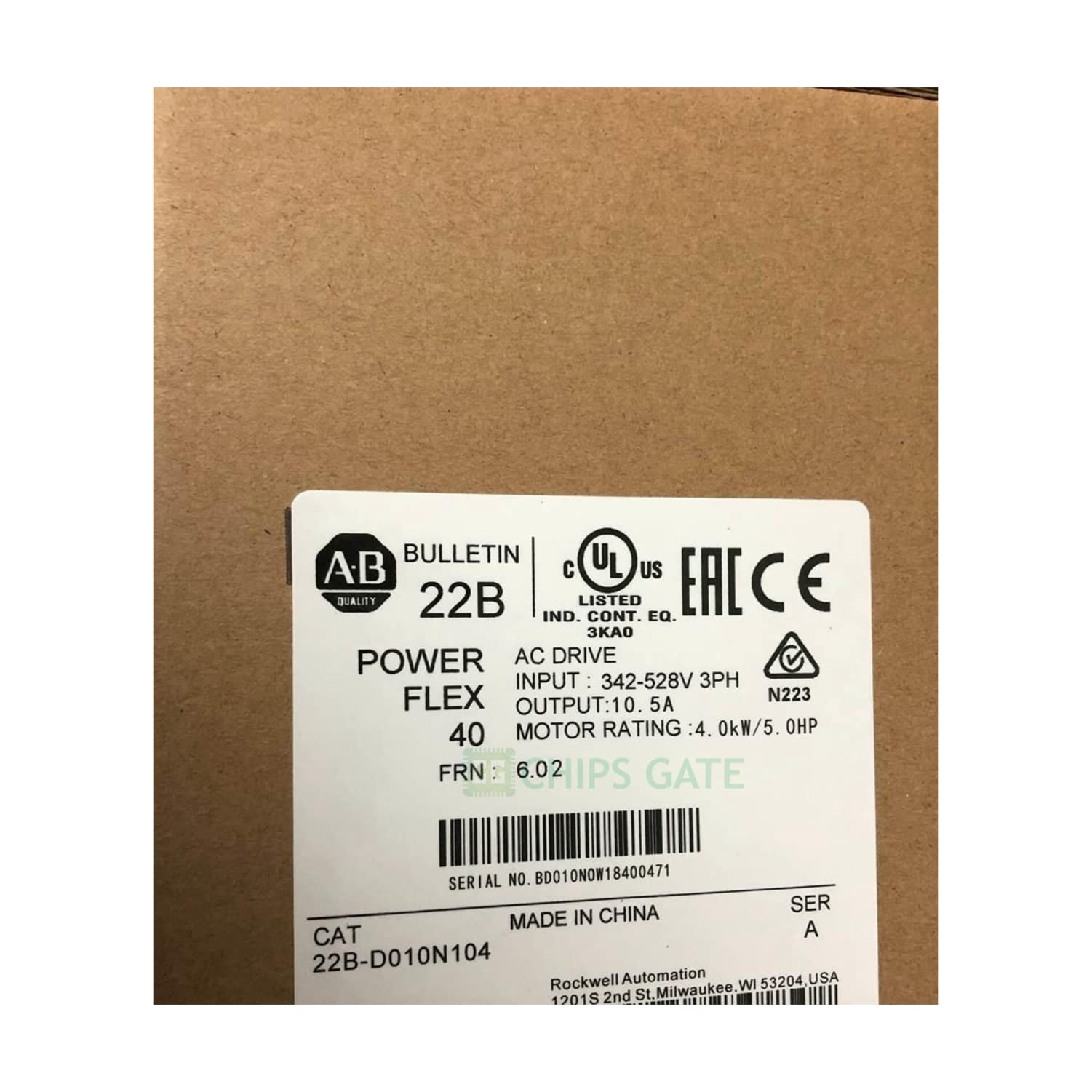 2021-2022 40 4 kW 5 AC Drive 22B-D010N104