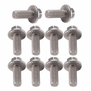 10pcs M6 Stainless Steel Hex Flange Screws Washer Head Bolts Fastener Hex Head With Flange(M6*16)