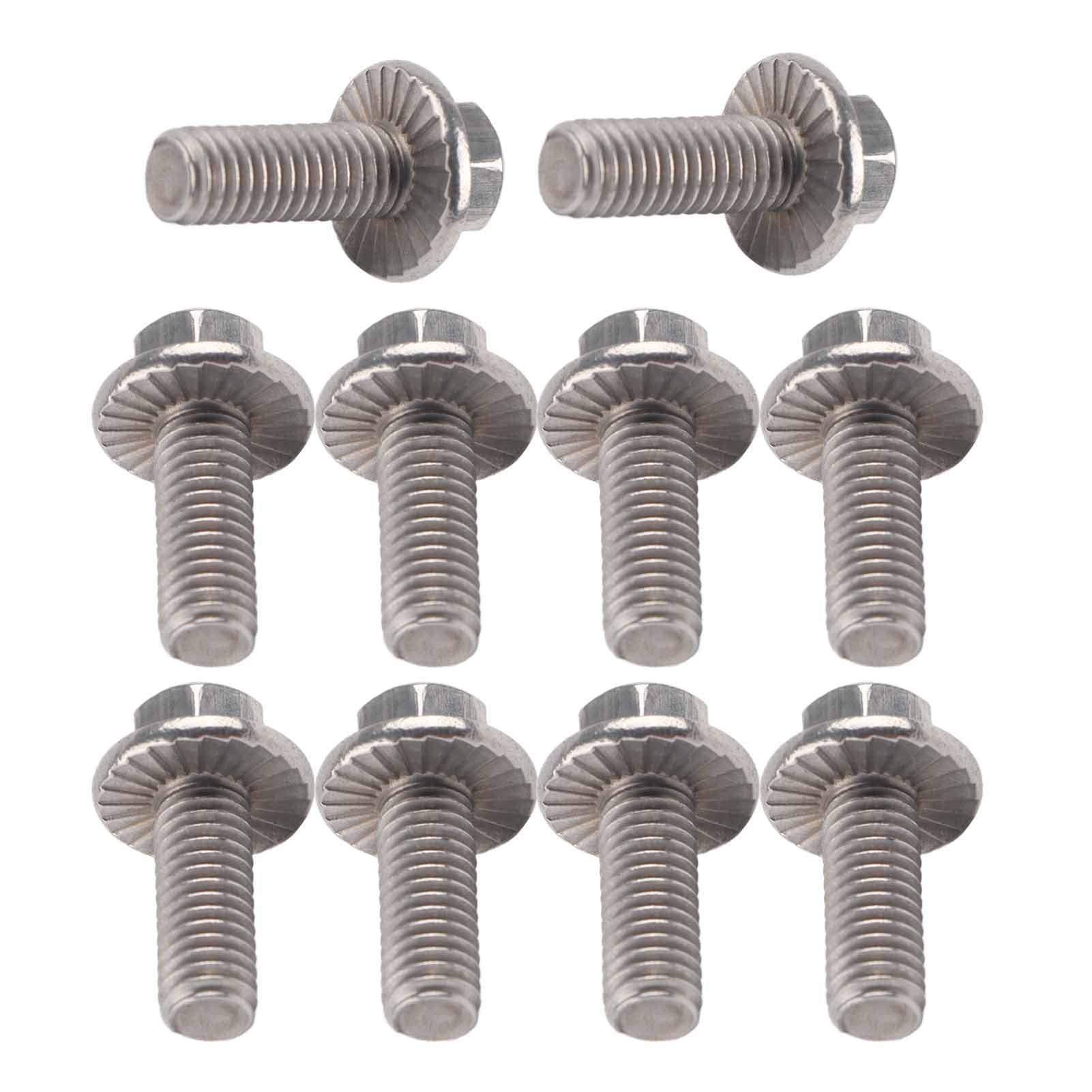 10pcs M6 Stainless Steel Hex Flange Screws Washer Head Bolts Fastener Hex Head With Flange(M6*16)