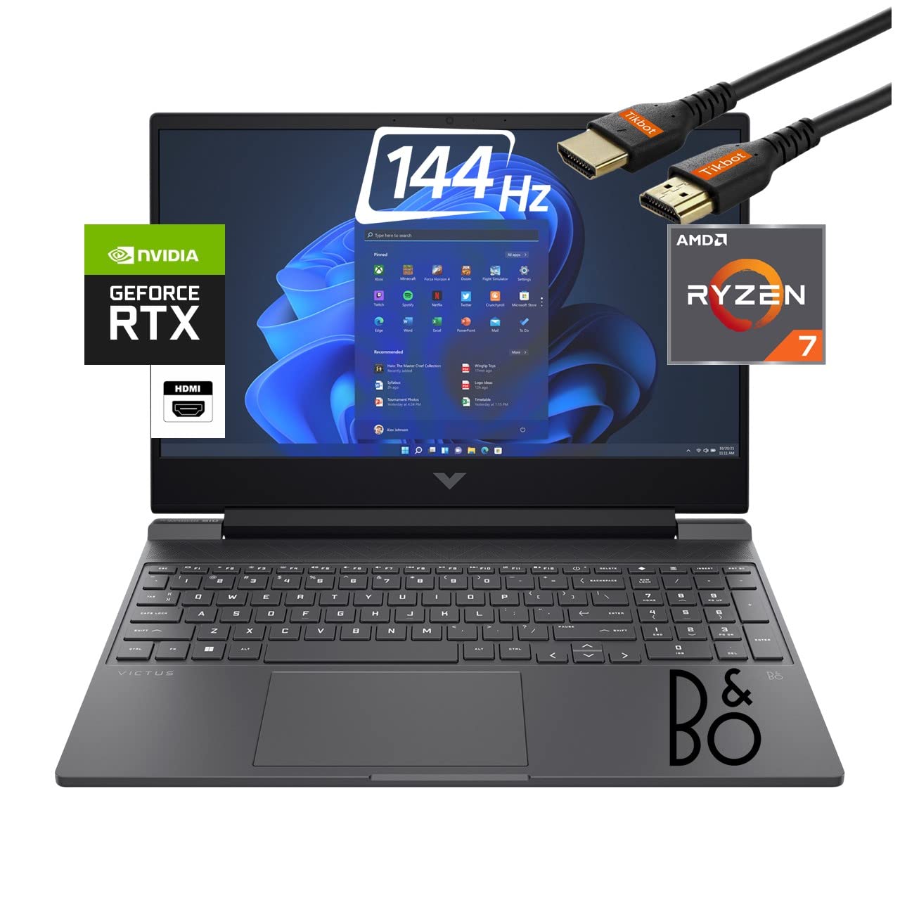 HP Victus 15.6" 144Hz 1080p Gaming Laptop - AMD Ryzen 7 5800H GeForce RTX 3050 Ti Windows 11 w/HDMI (Victus 32GB RAM | 2TB PCIe SSD)